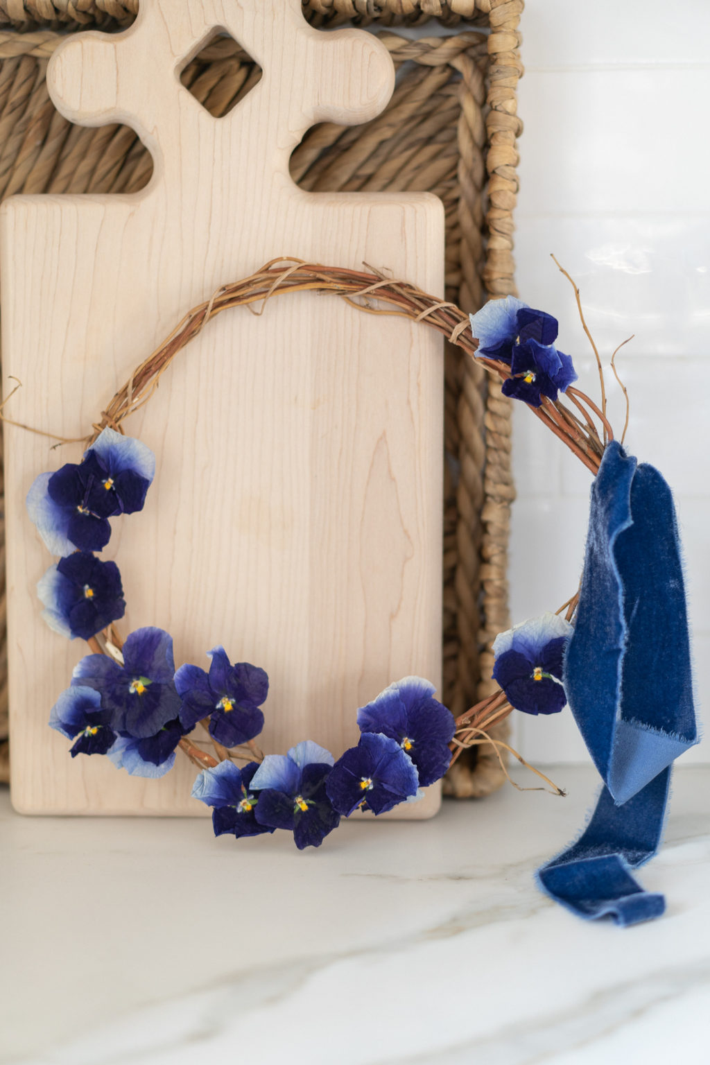 A Pressed Pansy Wreath - Finding Lovely