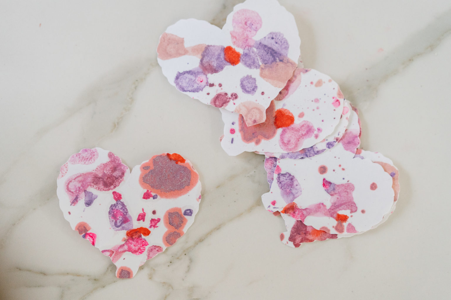 A Melted Crayon Splatter Heart Garland - Finding Lovely