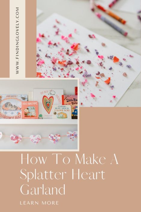 A Melted Crayon Splatter Heart Garland - Finding Lovely